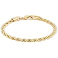 Amazon.com: Barzel 18K Gold Plated 7mm Flat Snake Dome Herringbone ...