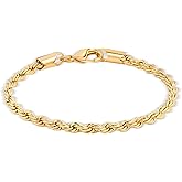 Amazon.com: Barzel 18K Gold Plated 7mm Flat Snake Dome Herringbone ...