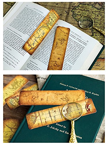 Retro Expedition Map Theme Bookmarks, 30PCS (Adventure Tour) Office ...