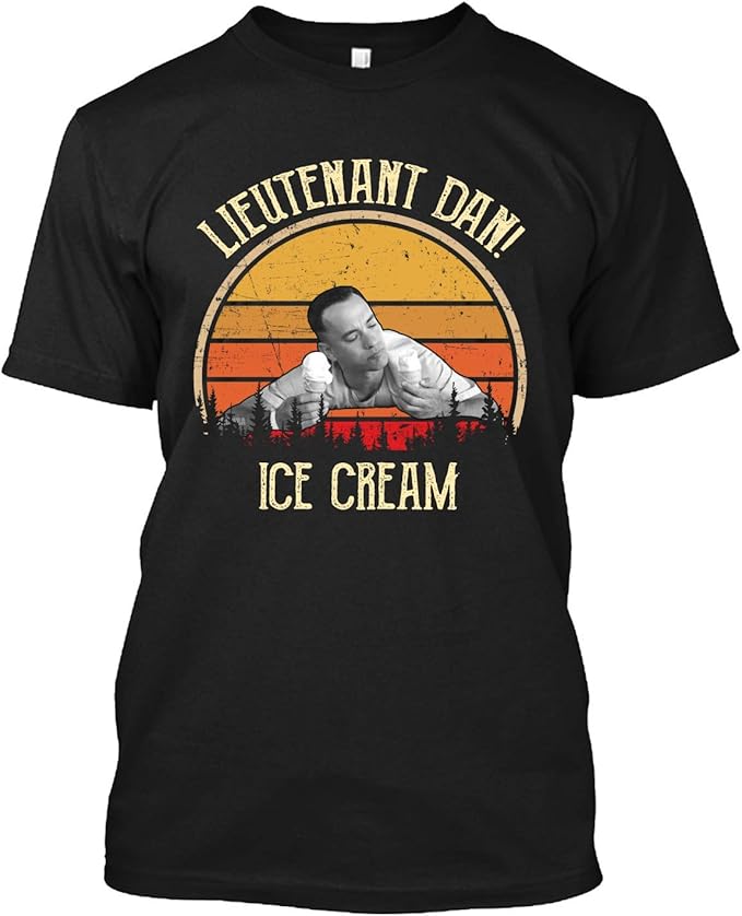 Amazon.com: Lieutenant Dan Ice Cream Vintage T Shirt Gift Tee ...