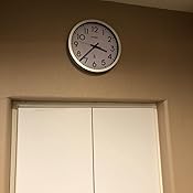 Amazon.com: Sharp Atomic Analog Wall Clock - 12" Silver Brushed Finish ...