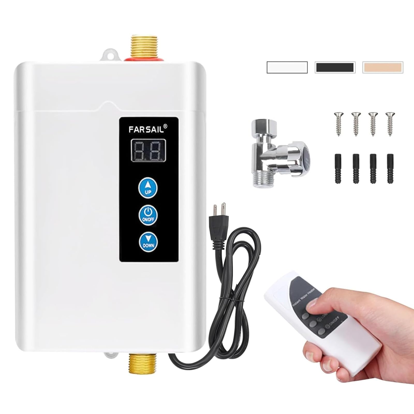 Tankless Water Heater Electric,110v 3000w Instant Water Heater with ...