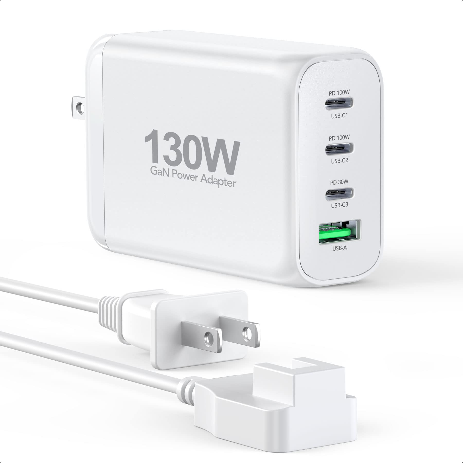 Mua USB C Fast Charger Block 130W 4-Port Type USB C and USB A Wall ...