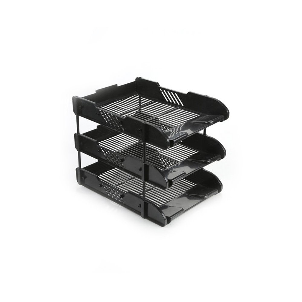 Office Filing Trays Holder A4 Document Letter Paper Storage 3 Tiers ...