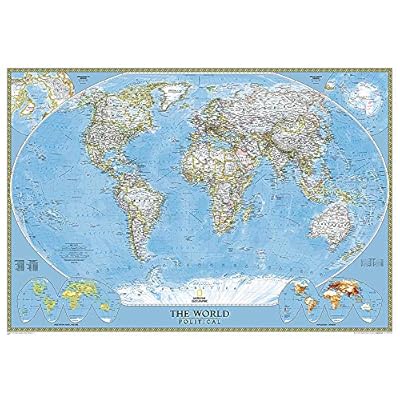 Buy National Geographic: World Classic Mural Wall Map 110 x 76.5 inches ...