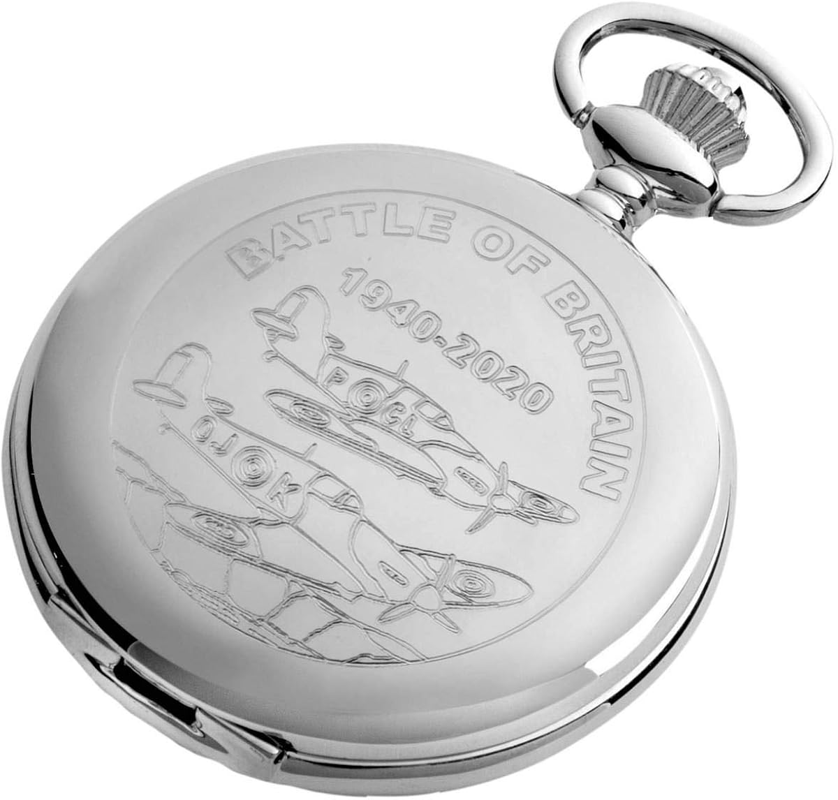 Burleigh Unisex Battle of Britain Spitfire Pocket Watch - Silver ...