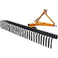 Amazon.com: 3 Point 5 FT Landscape Rock Rake, Heavy Duty 60" Width 3 ...