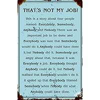 Amazon.com: Vintage Metal Tin Sign Fashionable That's not My Job ...