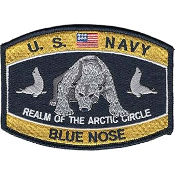 Amazon.com: Navy Blue Nose Polar Bear Hat Patch: Clothing