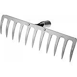 Amazon.com : uxcell 5 Teeth Garden Rake Head, Galvanized Manganese ...
