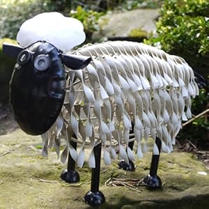 Metal Sheep Lamb Garden Ornament Farm Yard Animal Patio Sculptures ...