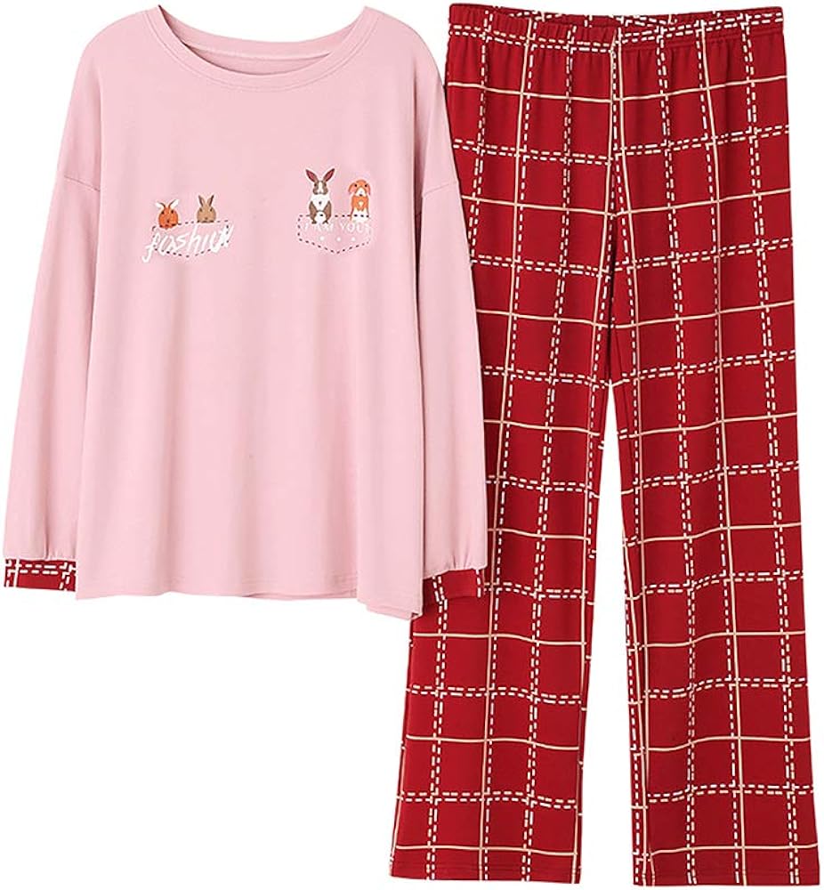 Big Girls Pajamas Size 12 Cute Rabbit Fall & Winter Pyjama Set Cozy ...