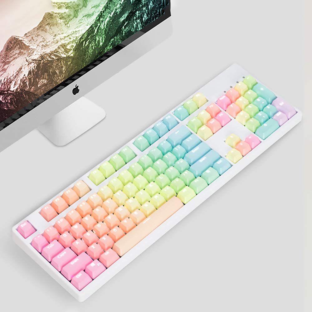 Mua Pastel Keycaps 104 Keys Sunset Backlit Gradient Keycaps Thick PBT ...