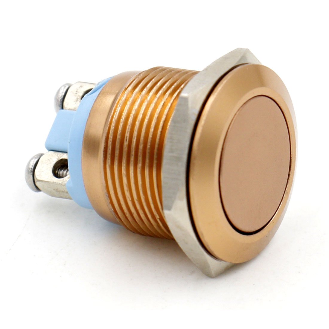 Baomain 19mm 3/4" Mounting Hole Momentary N.O. Metal Flat Flush Mount ...