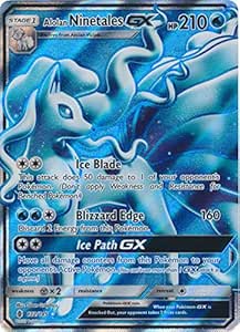 Amazon.com: Pokemon Sun & Moon Guardians Rising Ultra Rare Holo Full Art Alolan Ninetales-GX ...
