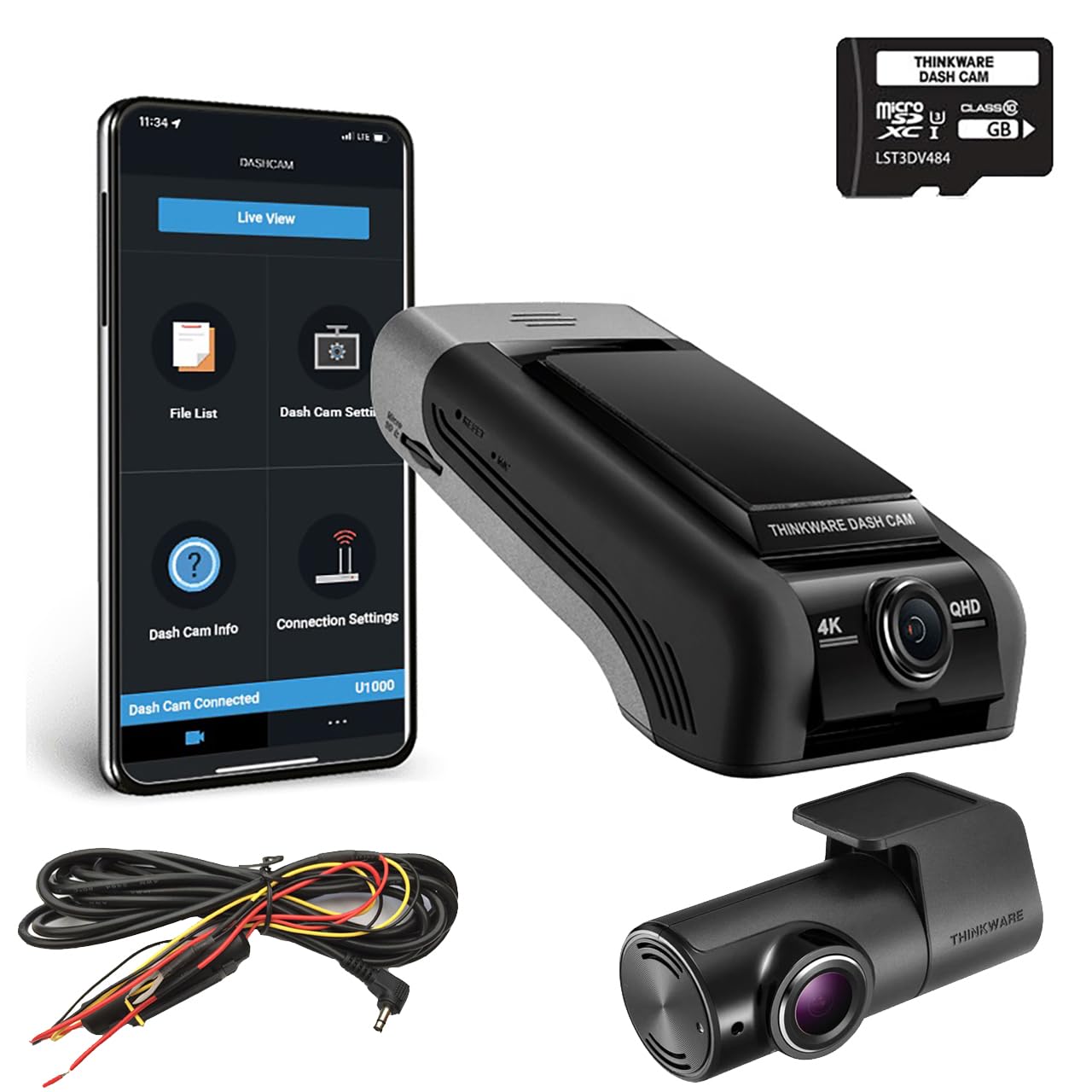 Mua Thinkware U1000 Dash Cam - 4K UHD 2160p Front & 2K QHD Rear Dash Camera with Built-in Wi-Fi ...
