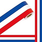 Amazon.com: Whaline 32.8ft Patriotic Bulletin Board Borders Red Blue ...