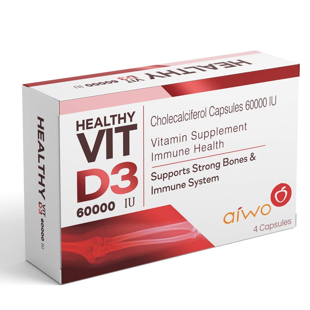 AIWO Vitamin D3 60000 IU One A Week Ultra Strength Vitamin D
