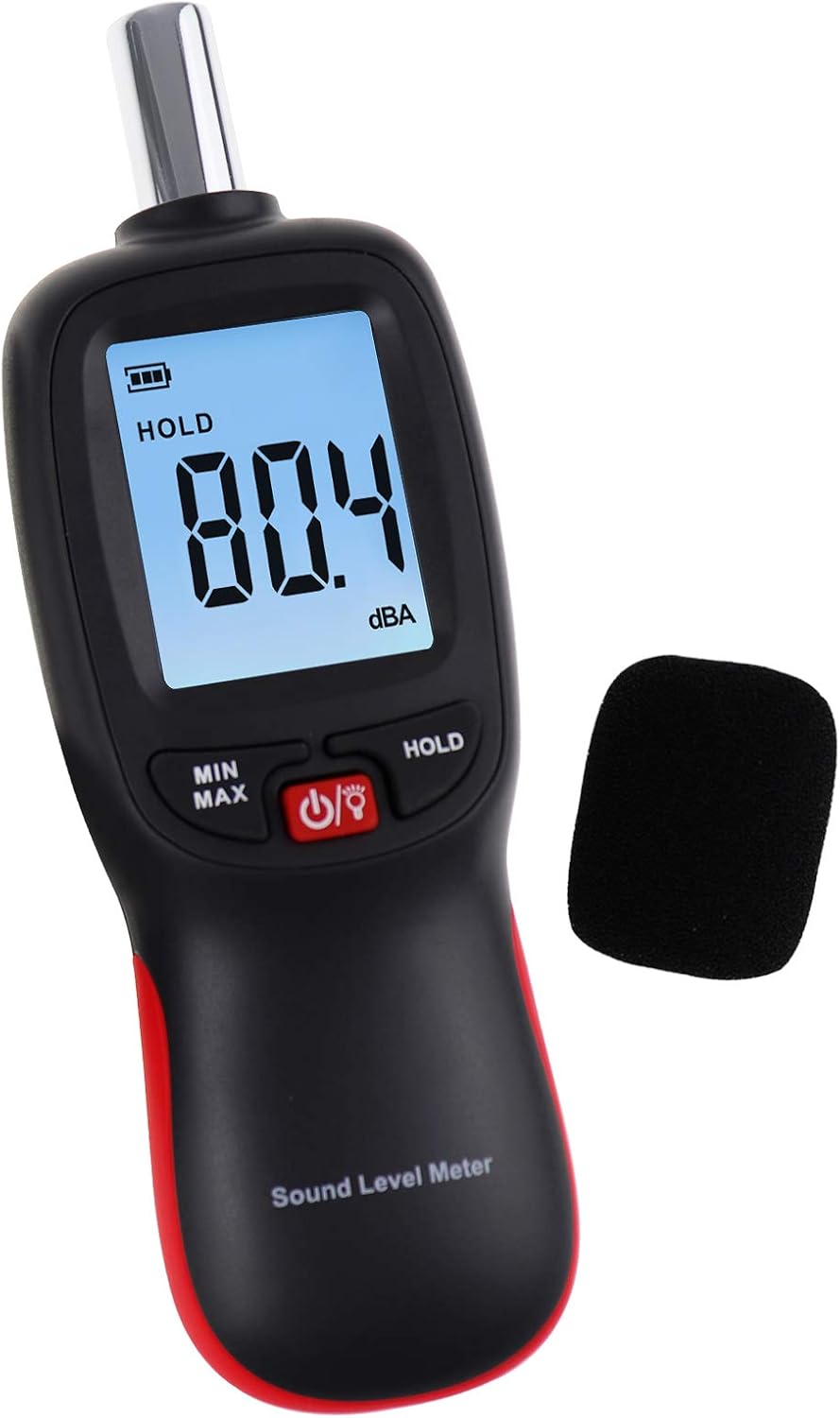Amazon.com: Professional Noise/Sound Level Meter Digital 30~130dBA Decibel Meter Measuring ...