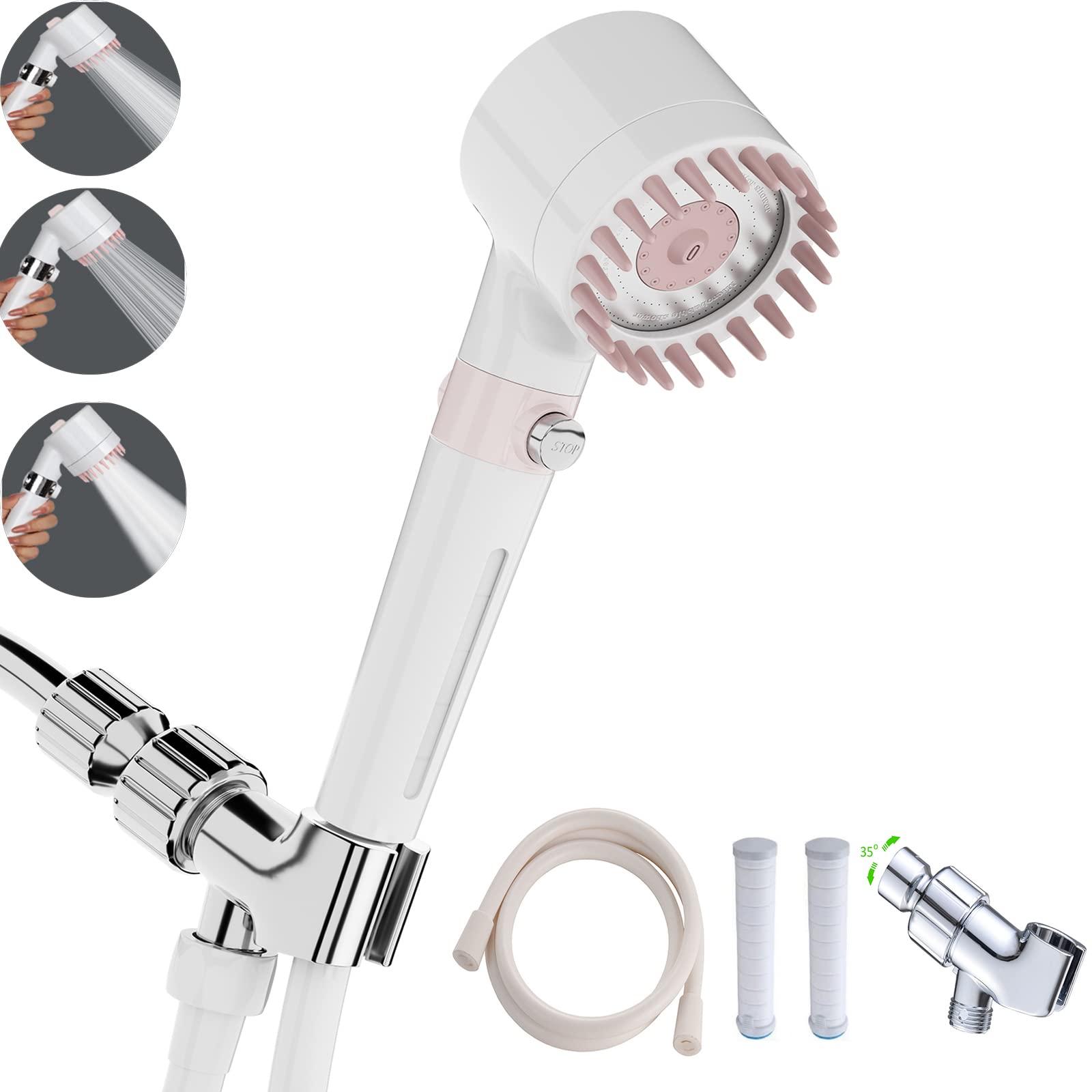 Shower Head with Handheld, Shower Heads High Pressure, High Flow Even ...