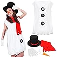 Amazon.com: Liitrsh 5 Pcs Adult Snowman Costume Kit Winter Frosty ...