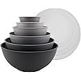 Amazon.com: COOK WITH COLOR Plastic Nesting Mixing Bowls Set - 12 Piece ...