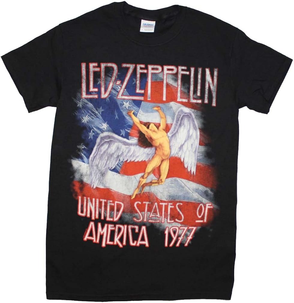 Amazon.com: Led Zeppelin - United States of America 1977 - Adult T ...