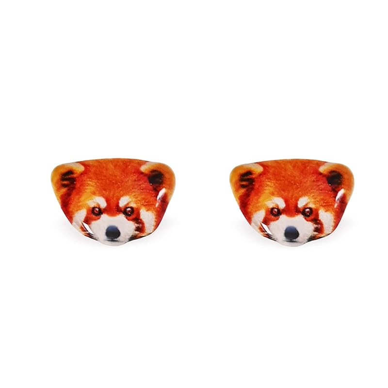 Amazon.com: Red Panda Earrings - Red Panda Stud Earrings - Panda ...