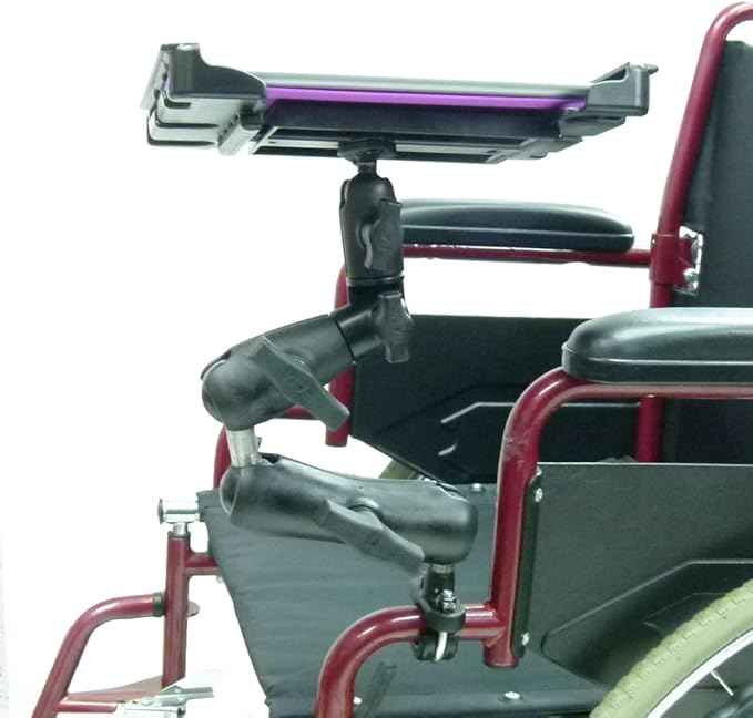 BUYBITS Extended Adjustable Wheelchair U Bolt Tablet Holder Mount for ...