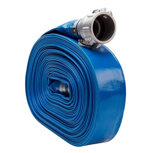 Pump Water Hose - Blue PVC Drain Backwash Discharge Hose - Camlock ...