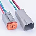Amazon.com: DECKBU 4 Pin Automotive Sealed Electric Plug Male Female Waterproof Connector Wire ...
