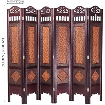 Amazon.com: Old World Map Room Divider Screen 4 Panel Wooden Frame ...