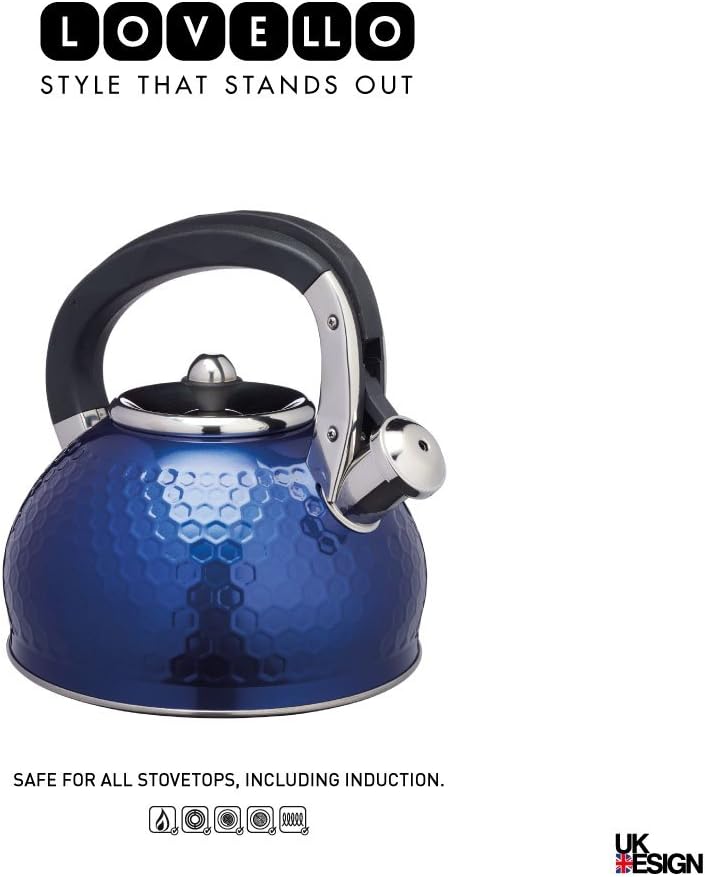 Kitchen Craft Lovello Induction Stovetop Whistling Kettle, Stainless ...