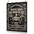 Amazon.com: UDNADKEX Witch Coffee Bar Hanging Sign Decor, Banshee ...