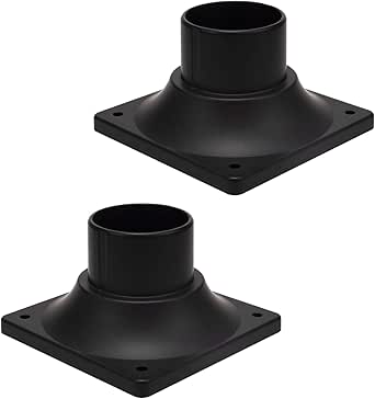 LIT-PaTH Outdoor Post Light Mounting Base, Pier Mount Base, 2-Pack ...