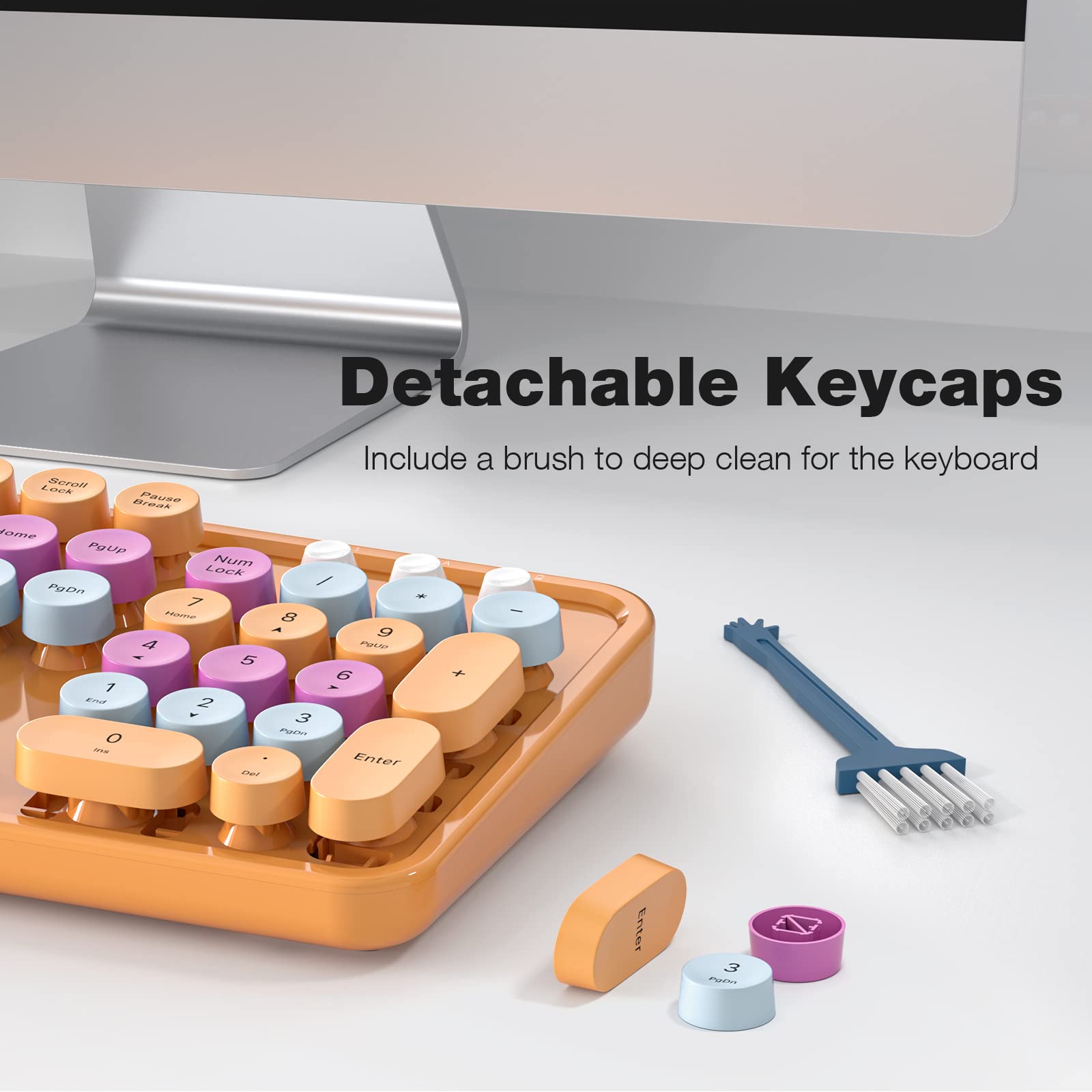 Mua MOFII Wireless Keyboard and Mouse Combo, Orange Retro Keyboard with ...