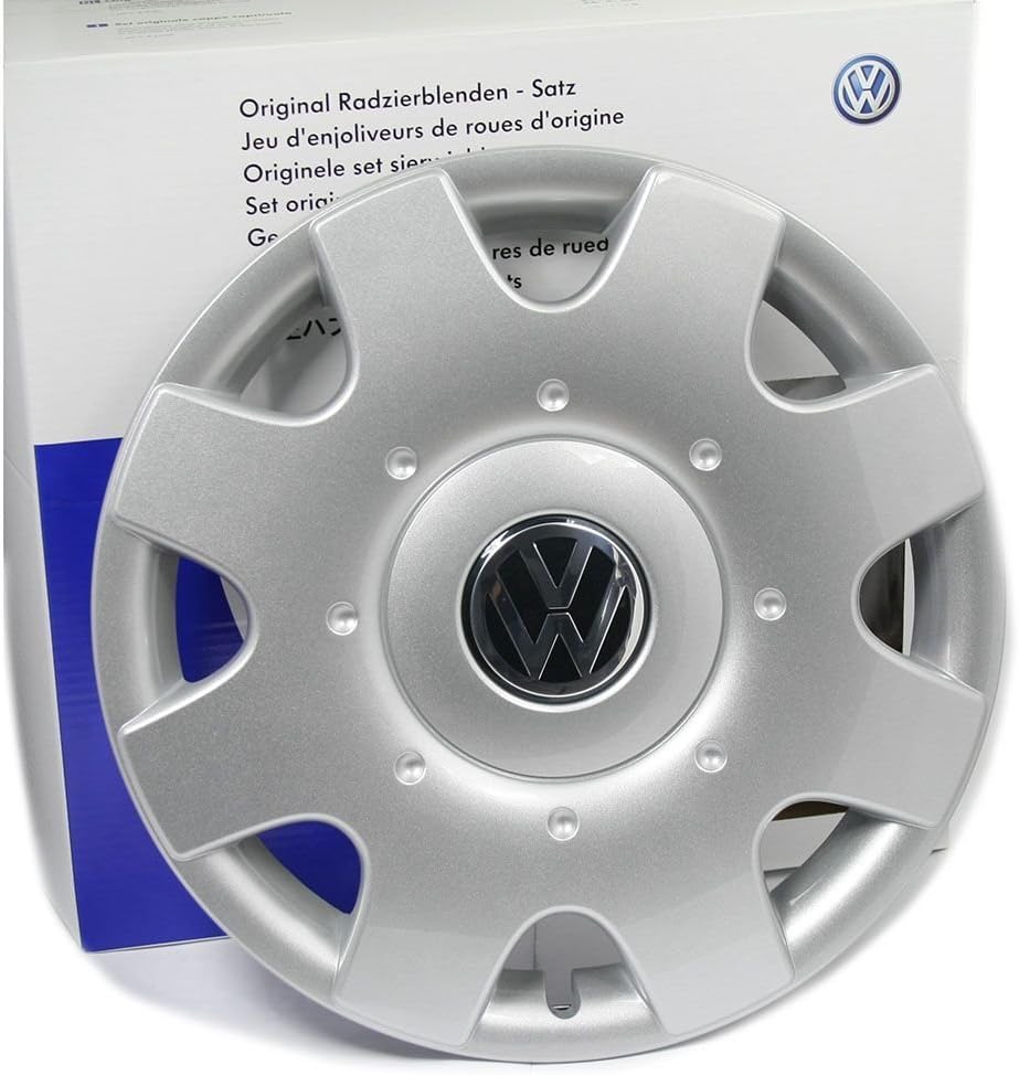 Original VW Hub Caps (4 Pieces) Complete Set 16 Inch Wheel Trims Golf ...