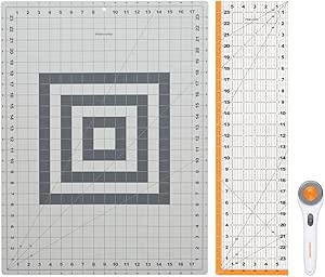 Amazon.com: Fiskars Crafts 952301010 Rotary Sewing Cutting Set (3 Piece ...