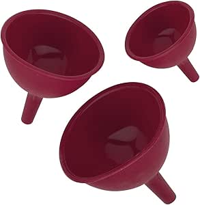 Amazon.com: FARBERWARE Pro Silicone Funnels 3-Pack - 4", 3-½" & 2-½ ...