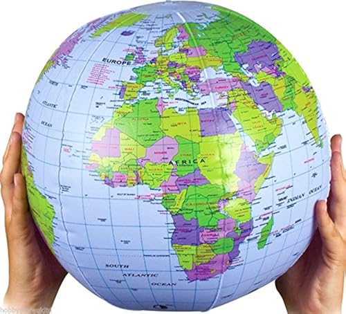 Inflatable Globe Blow Up Globe World Map Atlas Ball Earth Map Blow Up ...