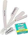 Amazon.com: Professional Barber Straight Edge Razor Safety with 100 ...