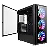 GOLDEN FIELD Z20 Computer Case with 3 RGB Fans Mid Tower Gaming PC Case ...