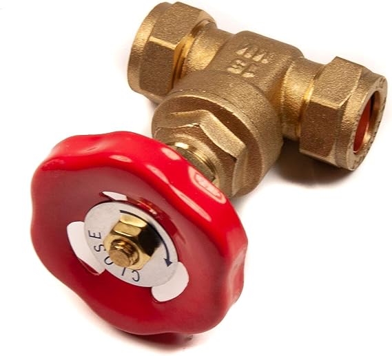 15mm Brass Gate Valve Compression CxC Stop Tap: Amazon.co.uk: DIY & Tools