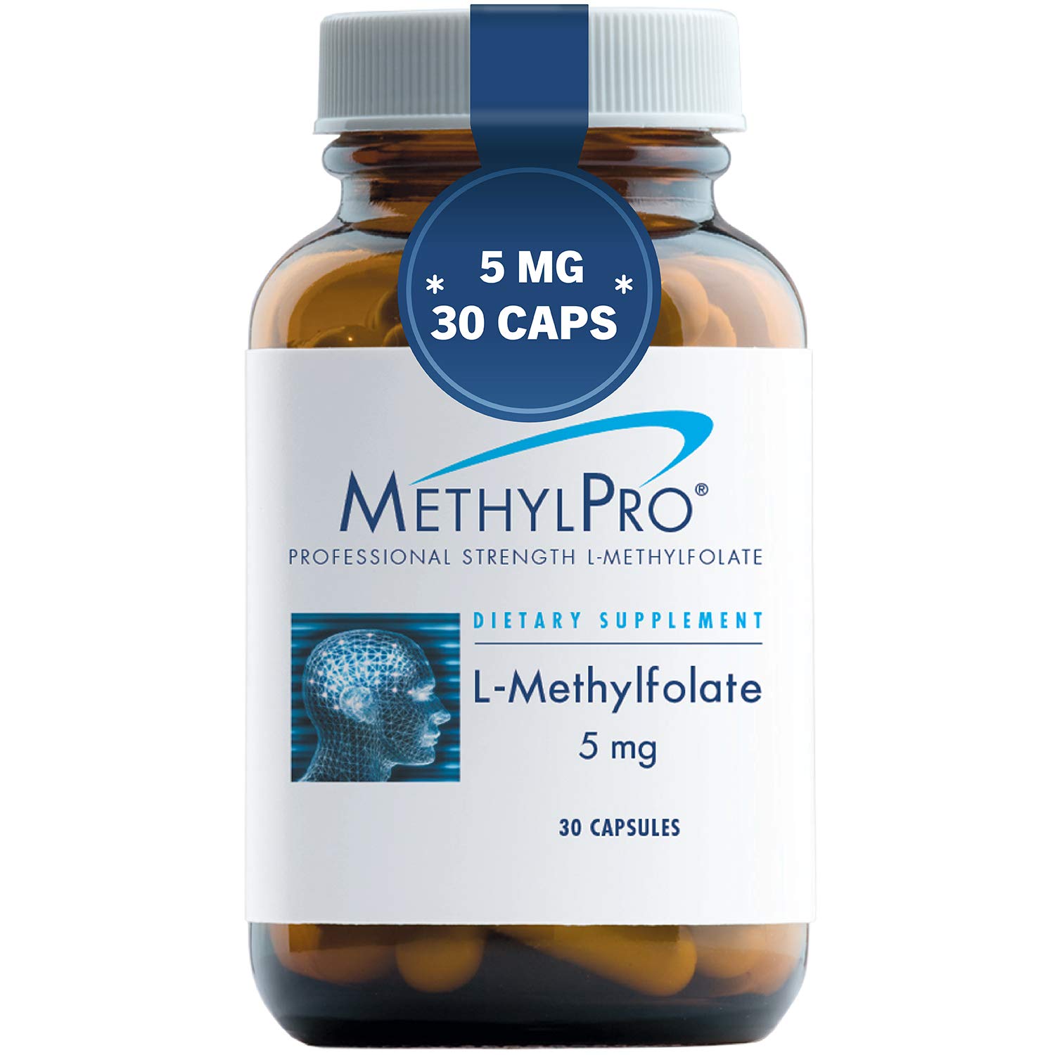 MethylPro 5mg L-Methylfolate 30 Capsules - Professional Strength Active ...