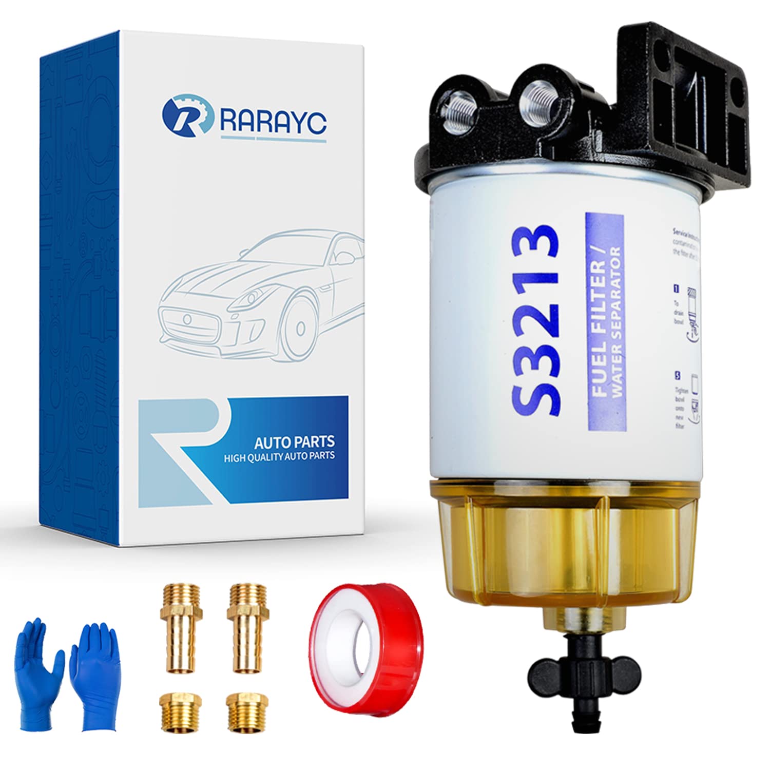 S3213 Fuel Filter Water Separator Replacement for Marine Outboard Motor ...