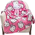 Amazon.com: Hello Kitty Plush Mini Pillow Buddy & 46 x 60 Inch Travel ...