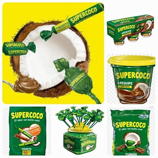 Amazon.com : Supercoco - Turron, Chupeta, Tirudito, Arequipe. Caramelo ...