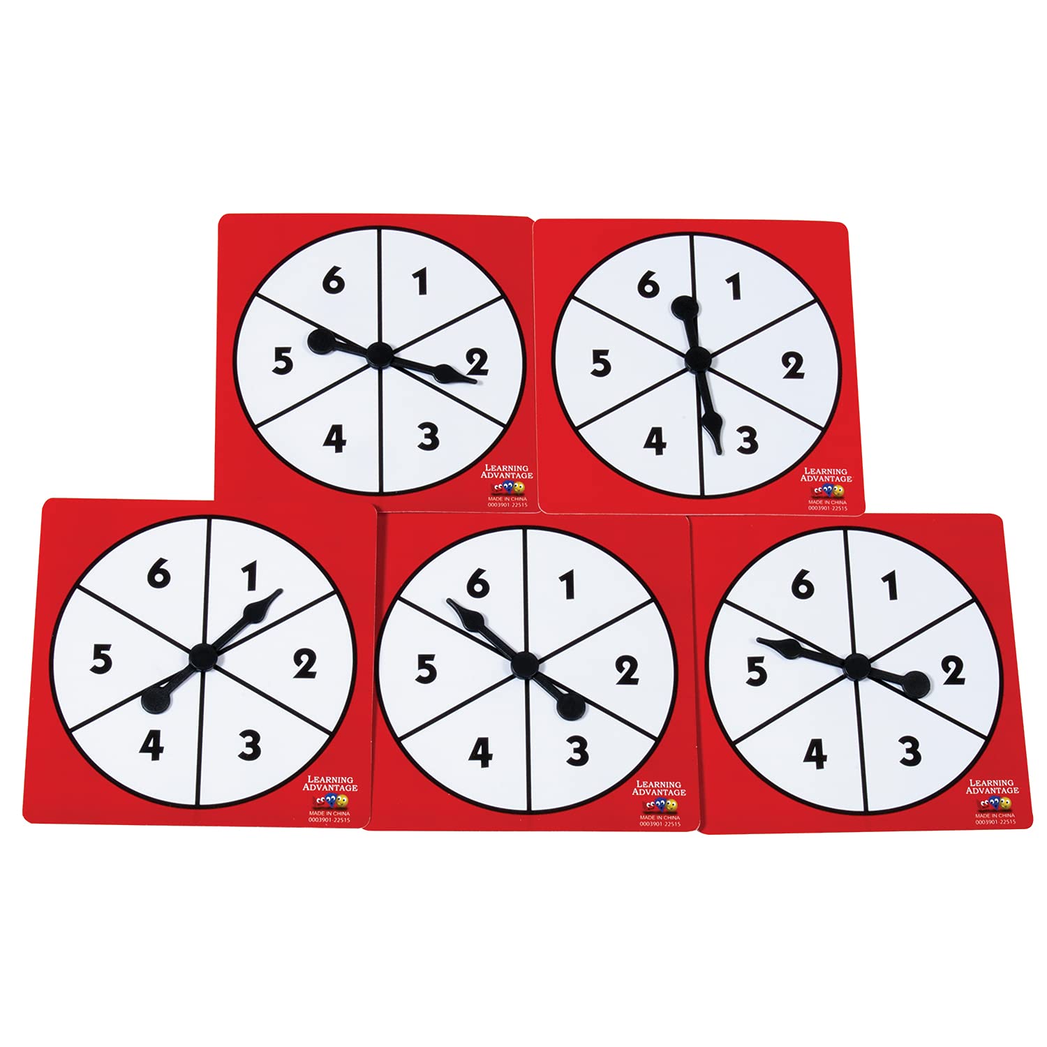 Mua 1-6 Number Spinners - Set of 5 - Arrow Spinner for Games - Free ...