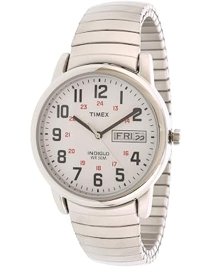 Amazon.com: Timex Men's Easy Reader T2N091 Silver Stainless-Steel ...