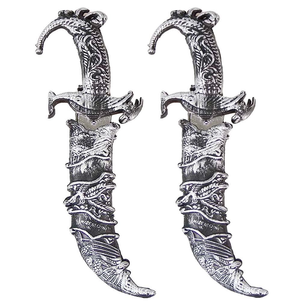 Lanxitown 2 Pcs Plastic Dagger Fake Knife Pirate Sword for Pirate ...